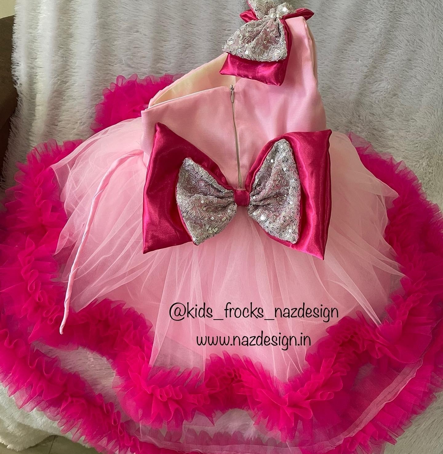 Party Wear High Low Princess Gown Nazdesign NZD-007 | Latest Frock ...