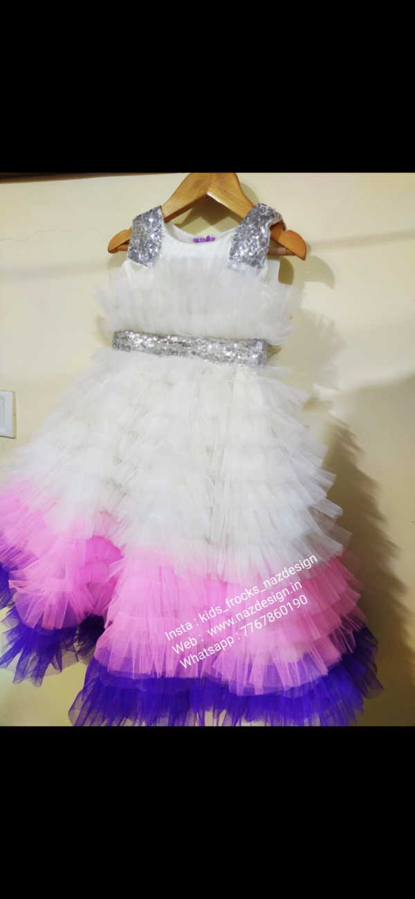 White & pink colour frock collection : NZD-0081 | Latest Frock Design ...