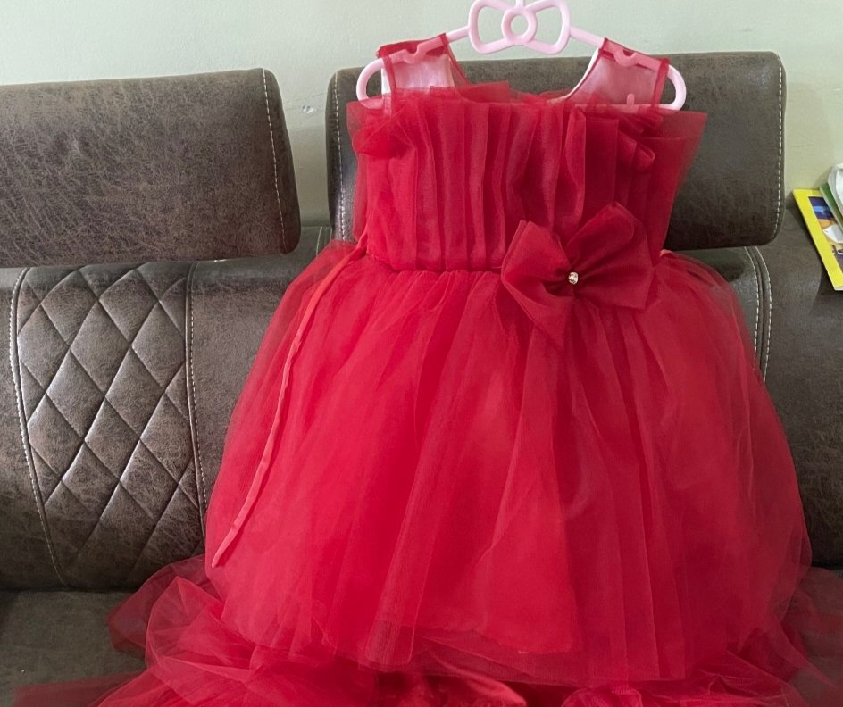 Red Colour Partywear Frock collection: NZD-001042 | Latest Frock Design ...